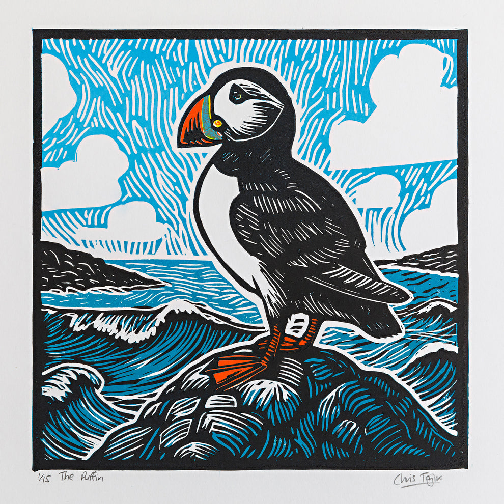 Puffin Lino Print Design – MAKE HOLT